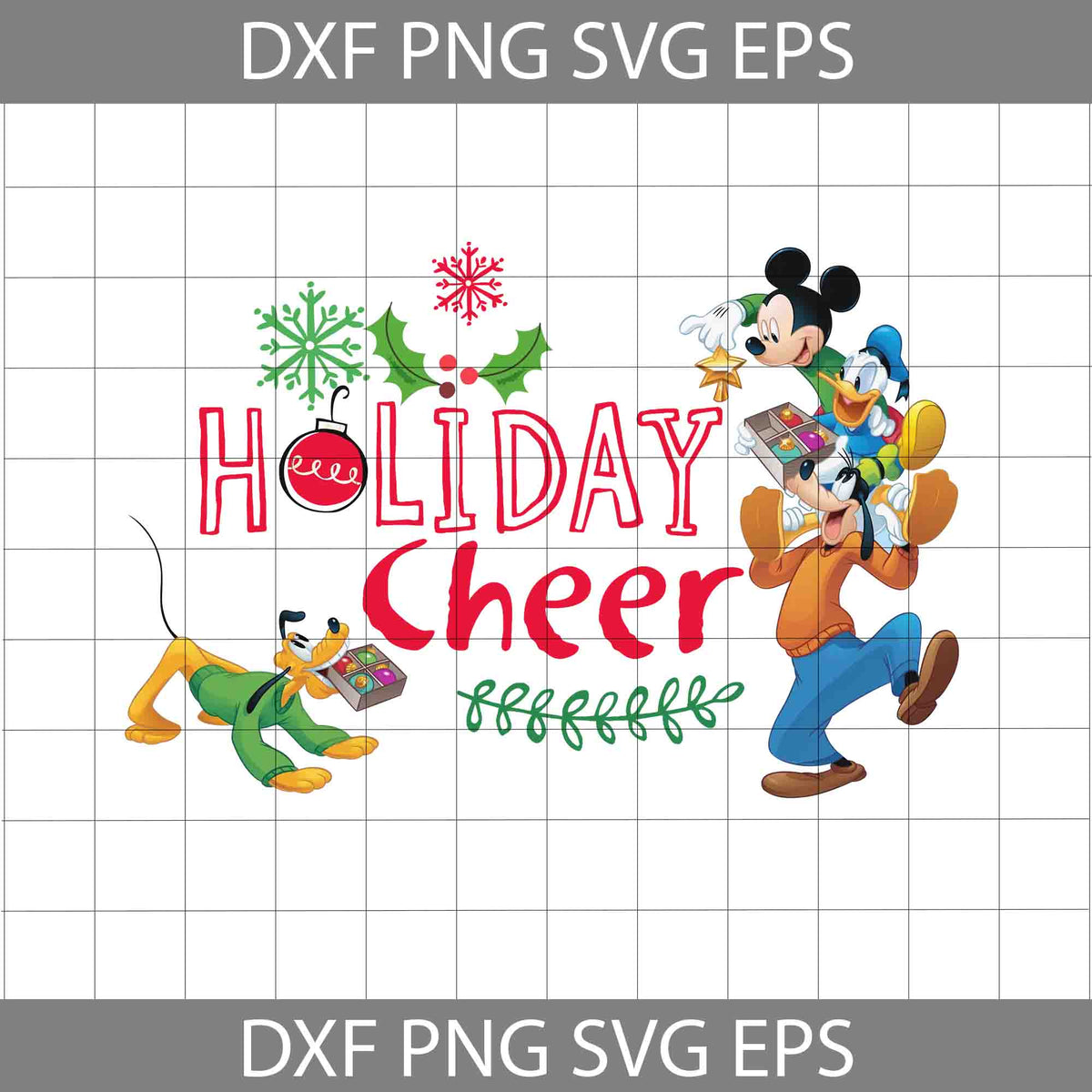 Mickey And Friends SVg, Holiday cheer SVg, Goofy SVg,, Cartoon Svg ...