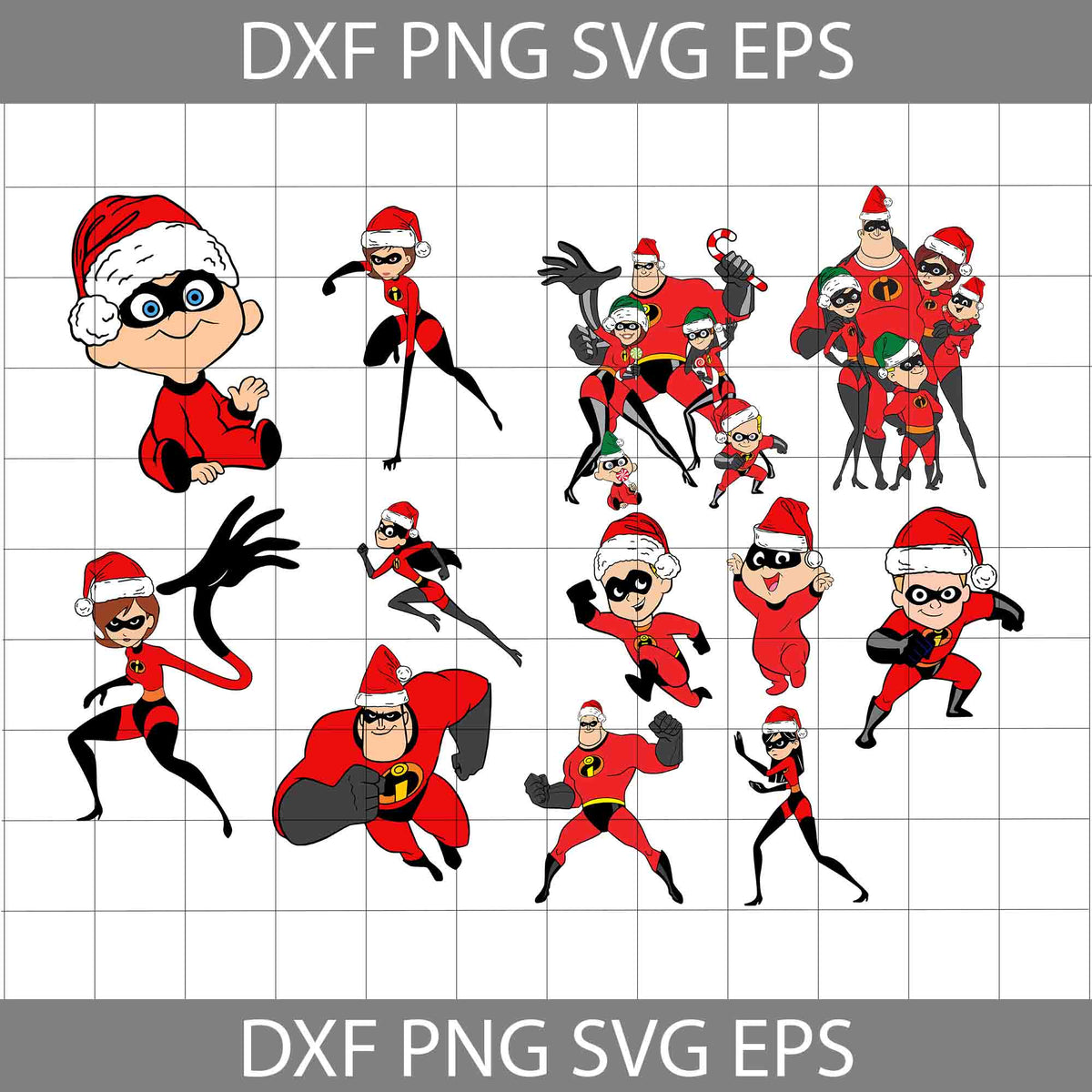 The Incredibles Santa SVg, Bundle, Christmas SVg, Gift SVg, Cartoon Svg ...