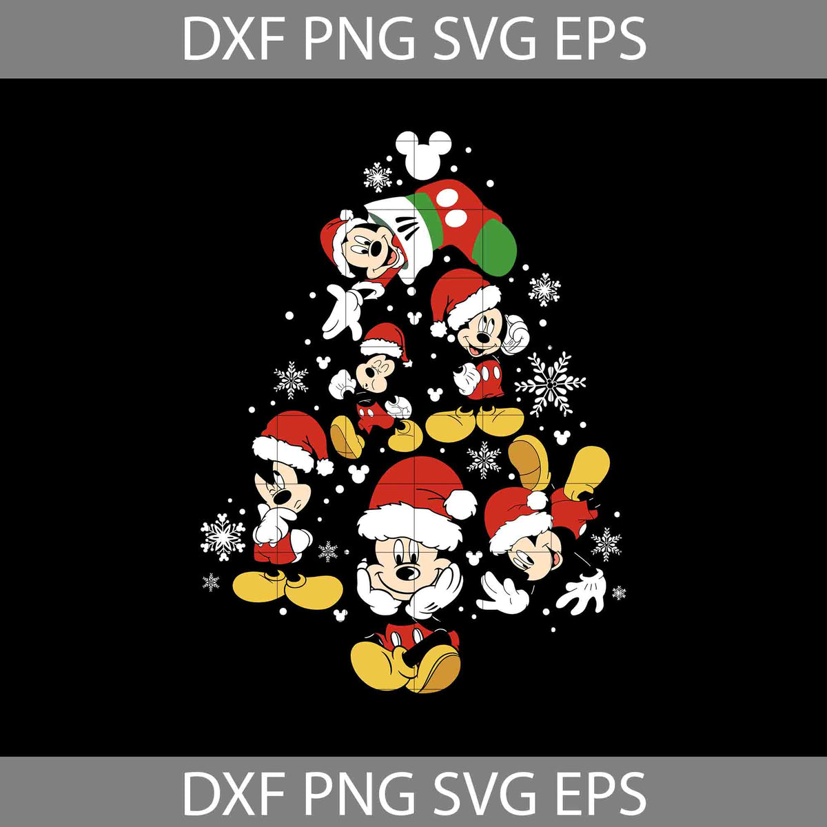 Mickey Christmas Tree SVg, Mickey Svg, Cartoon svg, Christmas SVg, Gift ...