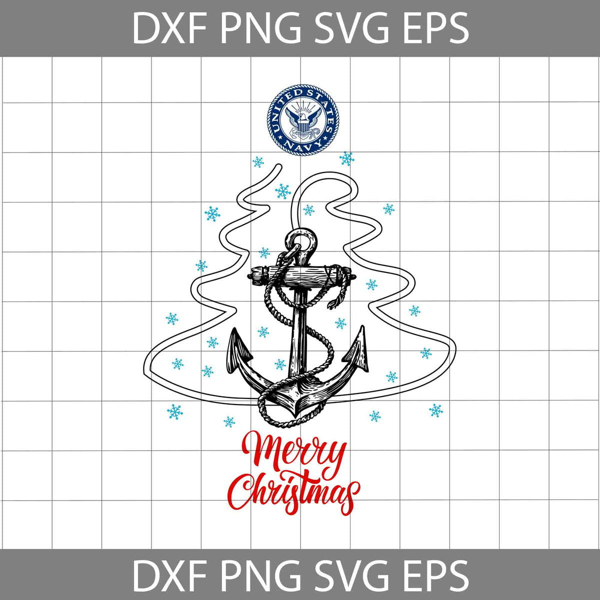 Merry Christmas U.S. Navy Christmas Tree Svg, Christmas Svg, Gift Svg ...