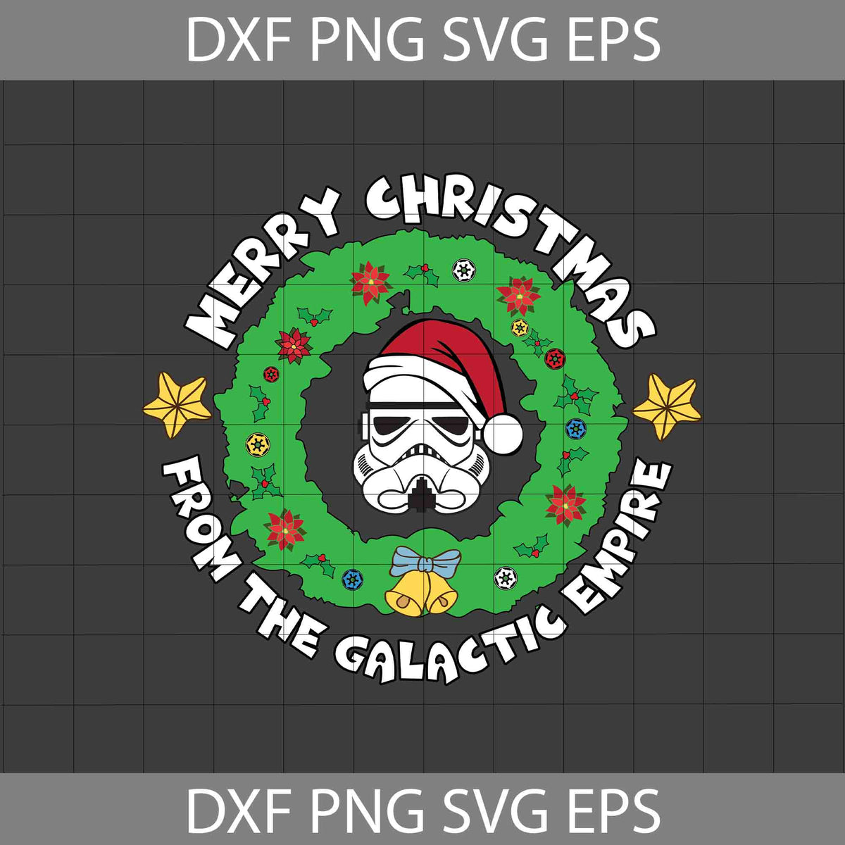 Merry Christmas From The Galactic Empire Svg, Christmas Svg, Gift Svg ...