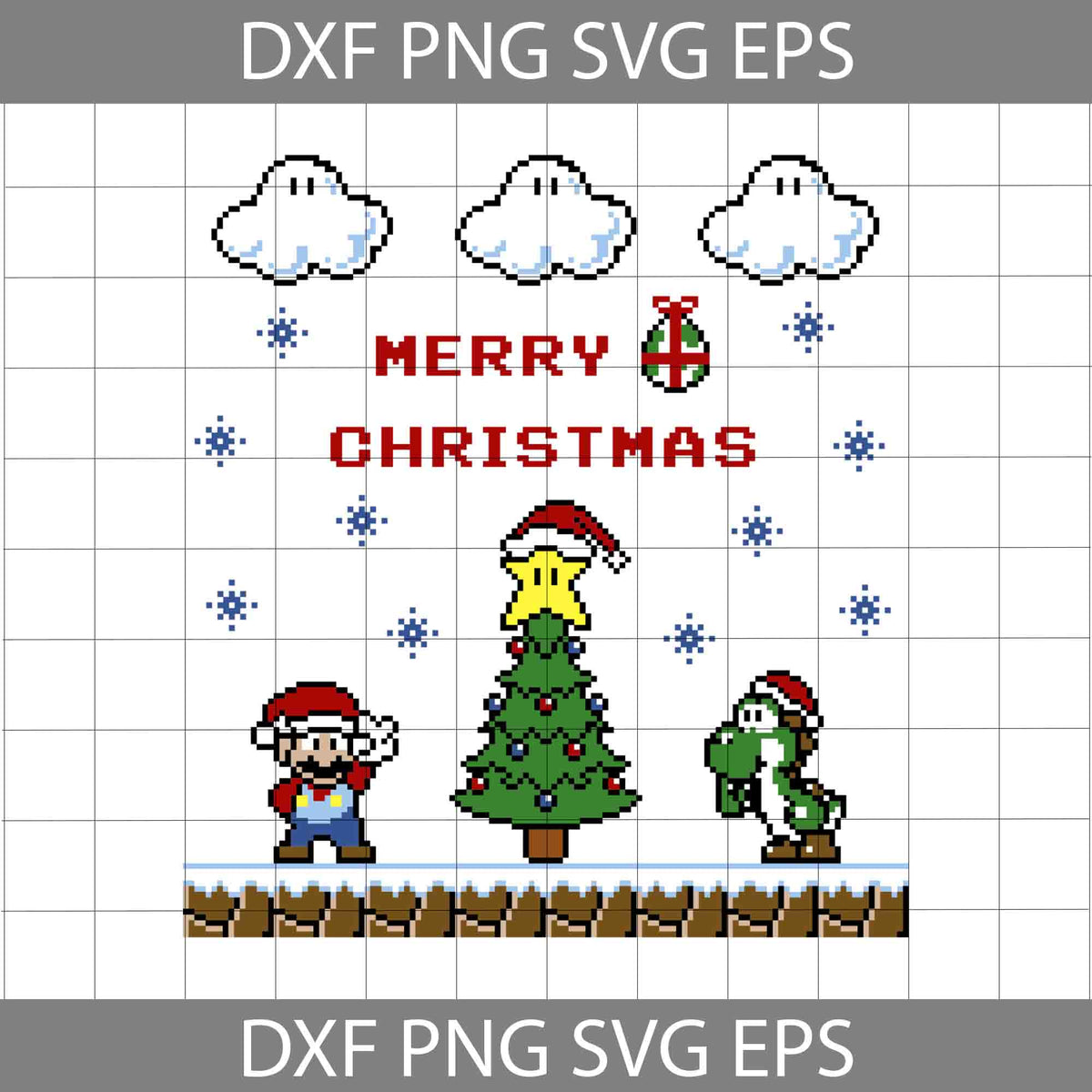 Super Mario Svg, Game Svg, Ugly Christmas Svg, Christmas Svg, Gift Svg ...