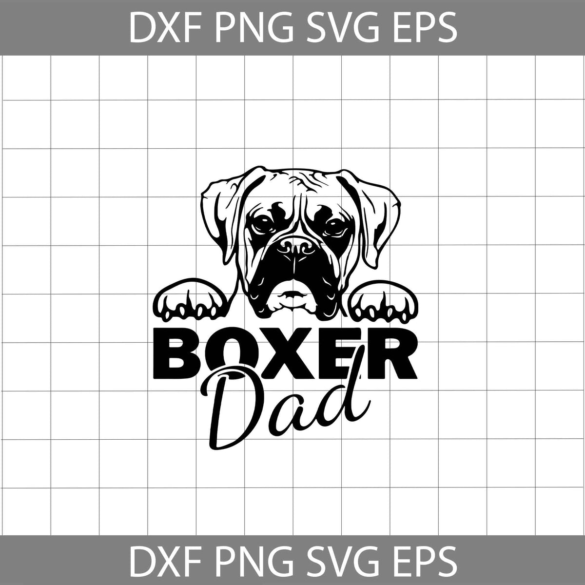 Boxer Dog Svg, Dog Svg, Boxer Dad svg, Father's Day svg, cricut file ...