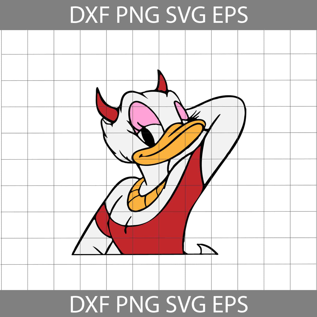 Devil Daisy Duck Svg, Donald Duck svg, Cartoon Svg, Halloween svg ...