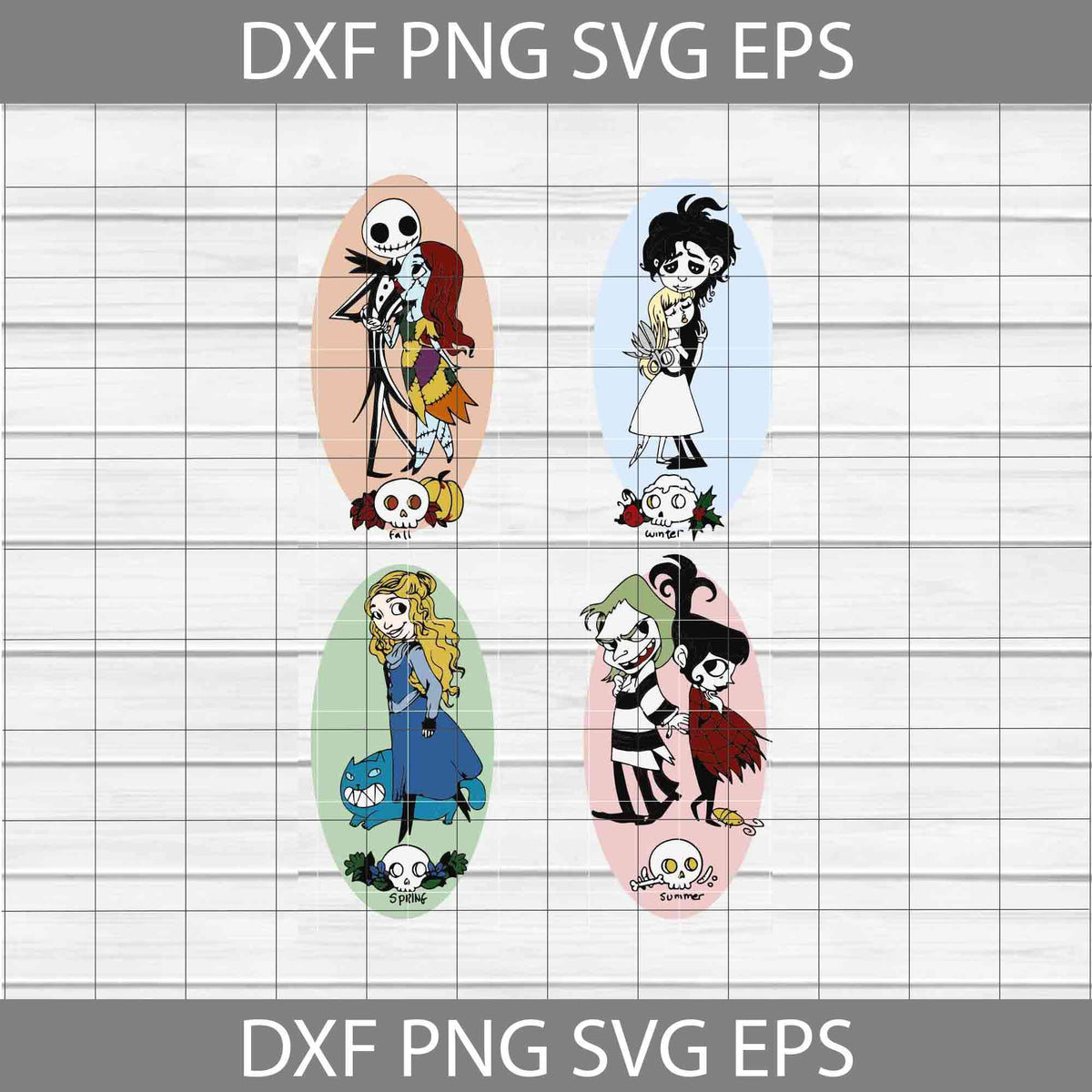 Tim Burton Svg, Halloween Couple Svg, Bundle, Halloween Svg, Halloween ...