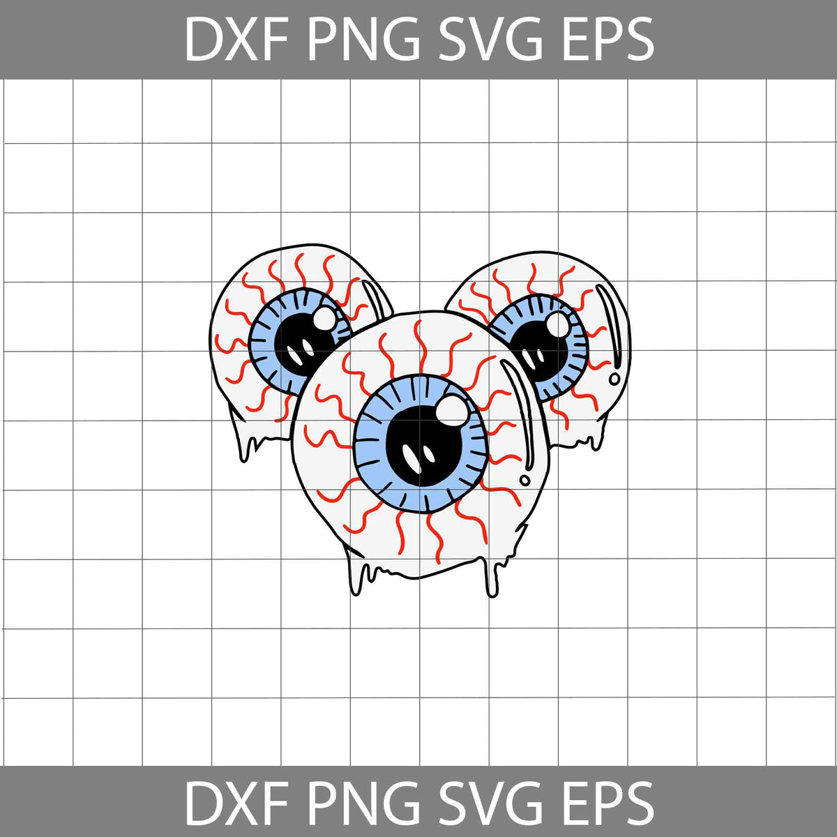 Three Mickey Mouse Eyeballs Svg, Cartoon Svg, Halloween Svg, Halloween ...