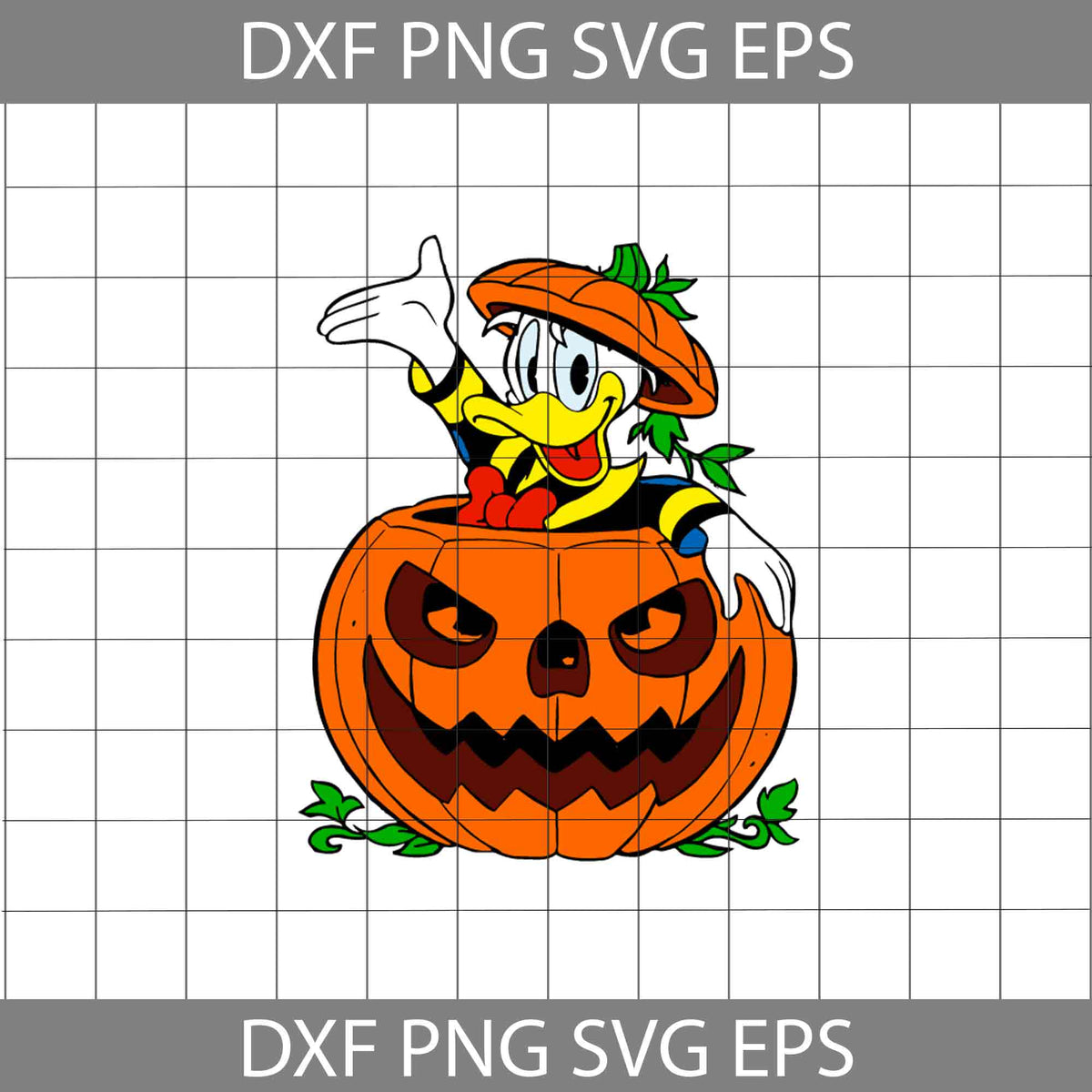 Donald Duck Pumpkin Svg, Cartoon Svg, Halloween Svg, Halloween Gift Svg ...