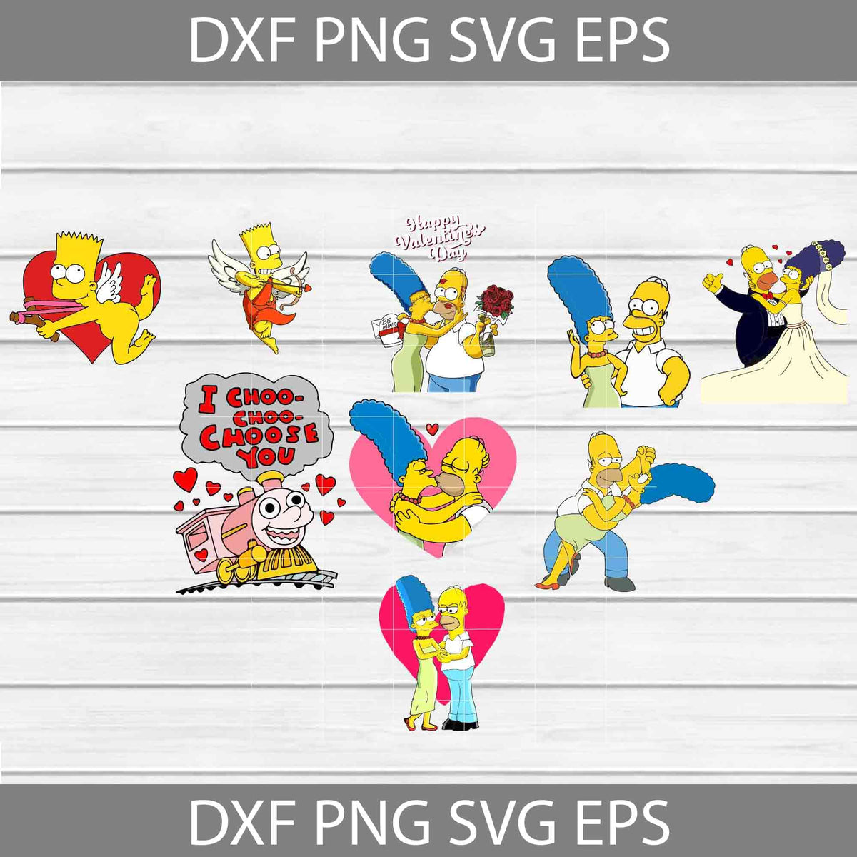 Simpson Valentine Svg, Bundle, Cartoon Svg, Valentine's day Svg, Gift ...