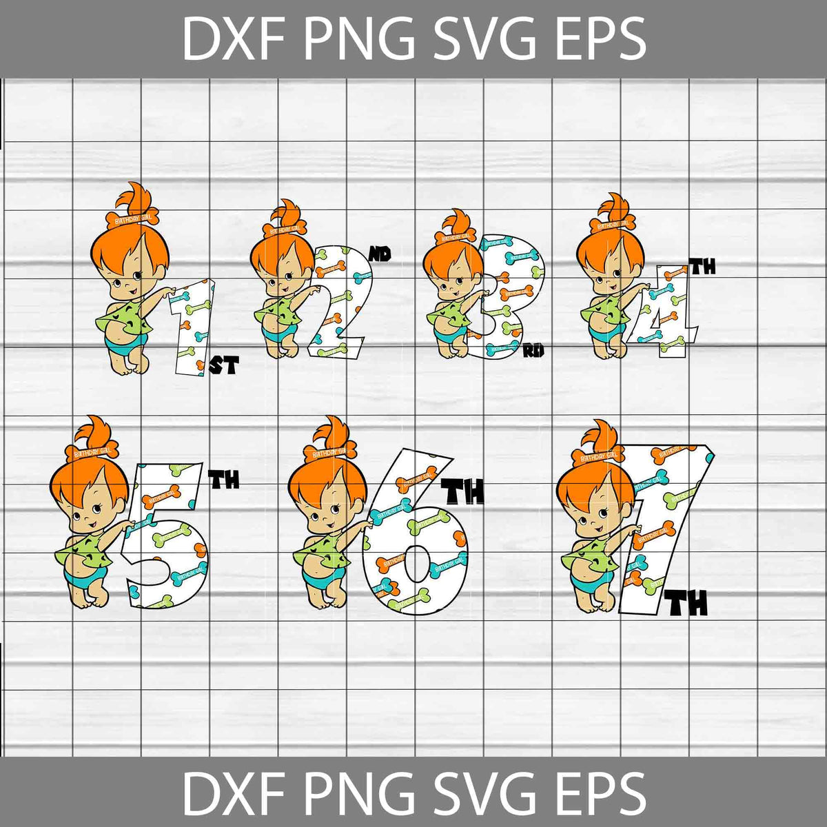 Birthday Pebbles SVg, Bundle, Flinstones Birthday svg, Birthday Girl ...