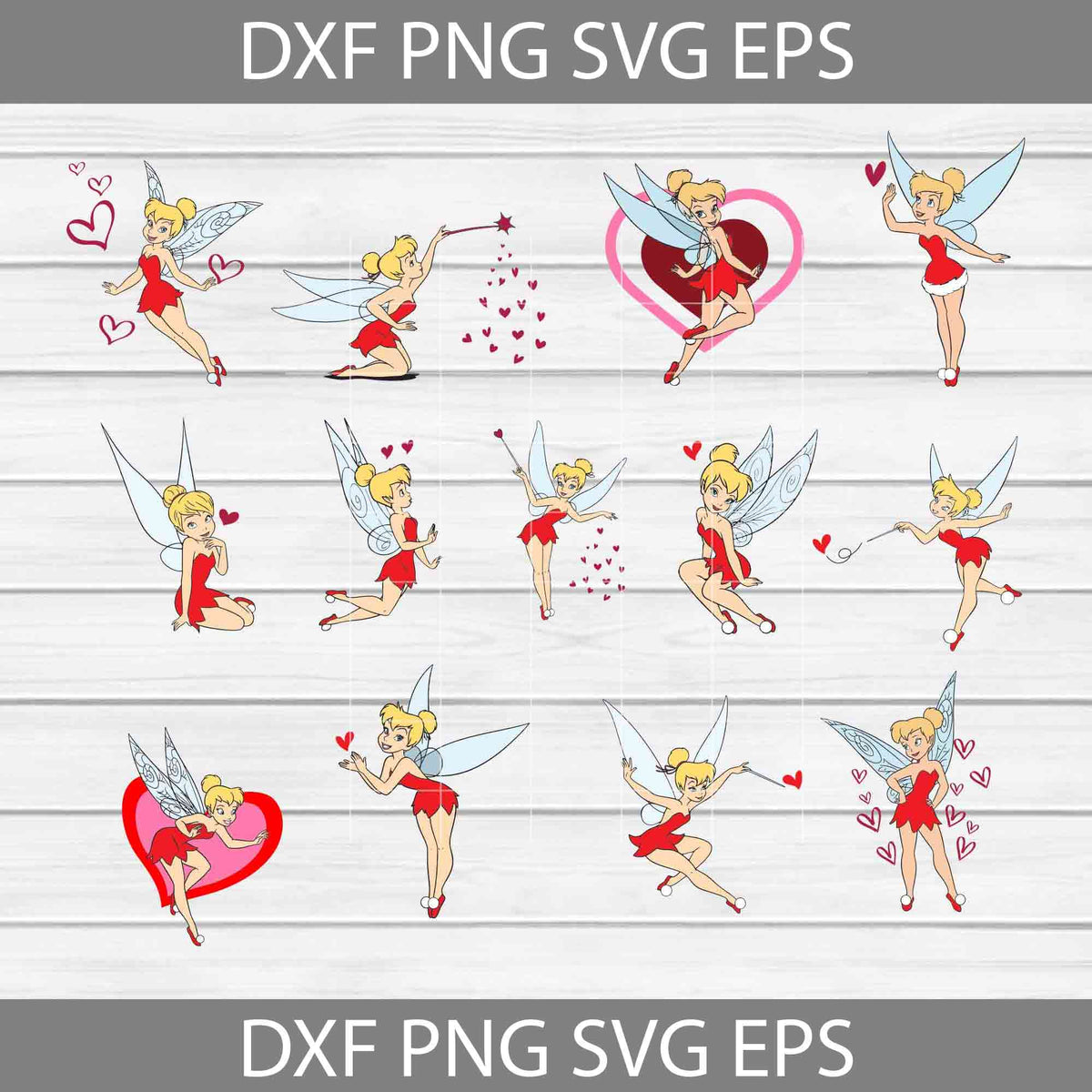 Tinkerbell Gives Love Svg, Princess Sending Love Svg, Bundle, Cartoon ...