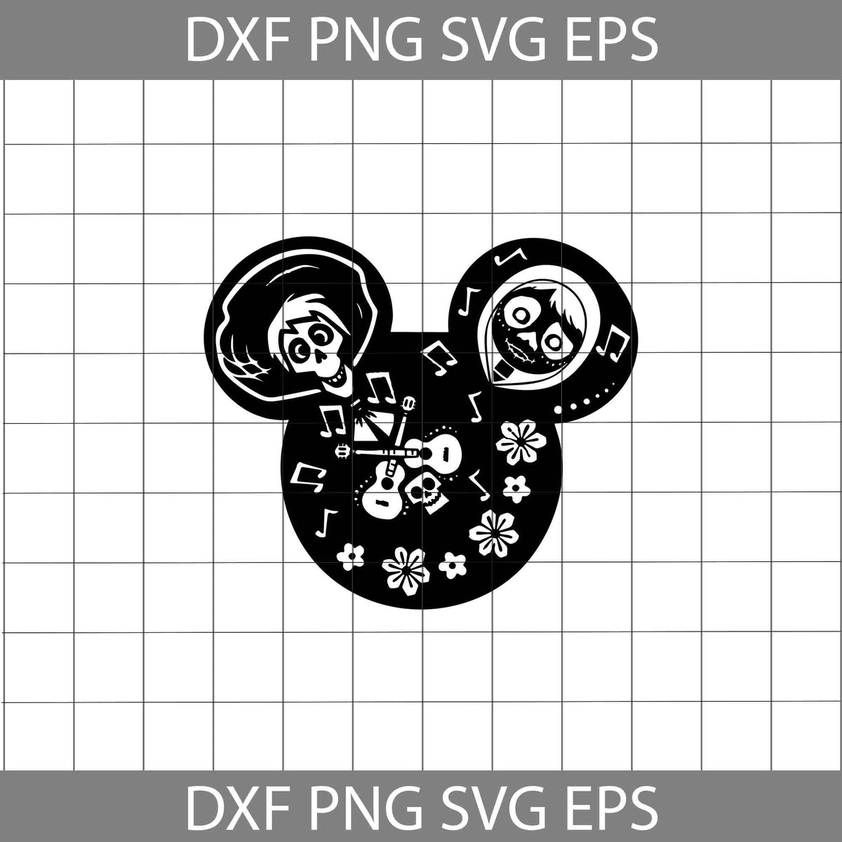Mickey Mouse Coco Inspired Svg, Mickey svg, Mickey head svg, Cartoon ...