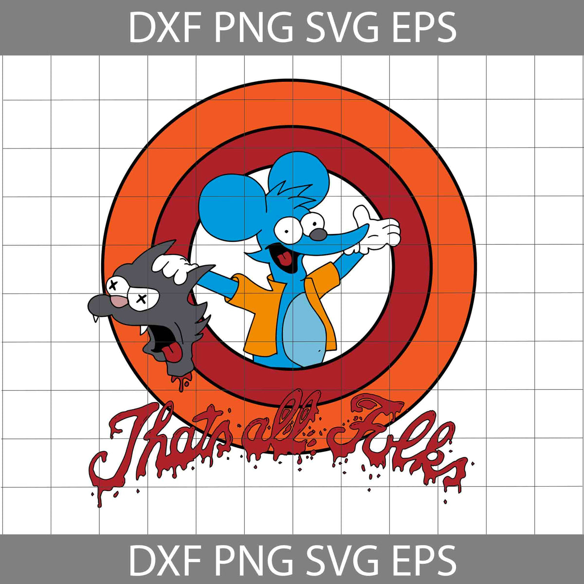 Itchy And Scratchy Svg, The Simpons Svg, cartoon Svg, Halloween Svg ...