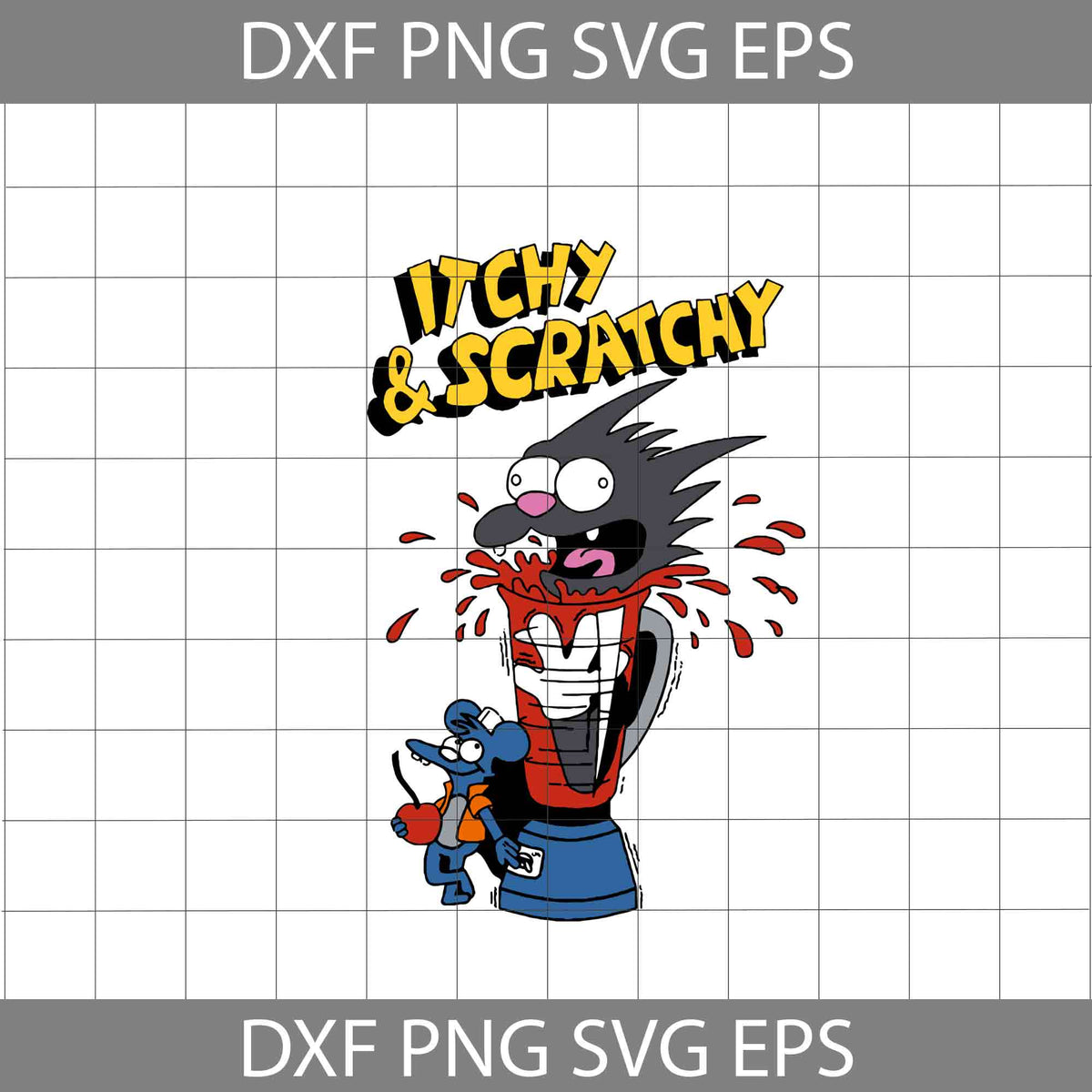 Itchy And Scratchy Svg, The Simpons Svg, cartoon Svg, Halloween Svg ...