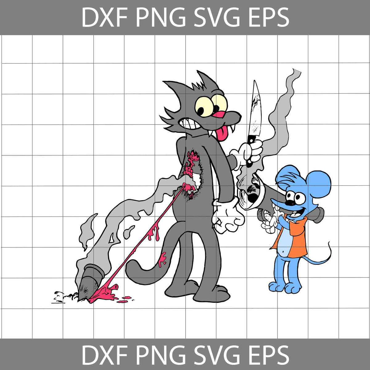 Itchy And Scratchy Svg, The Simpons Svg, cartoon Svg, Halloween Svg ...