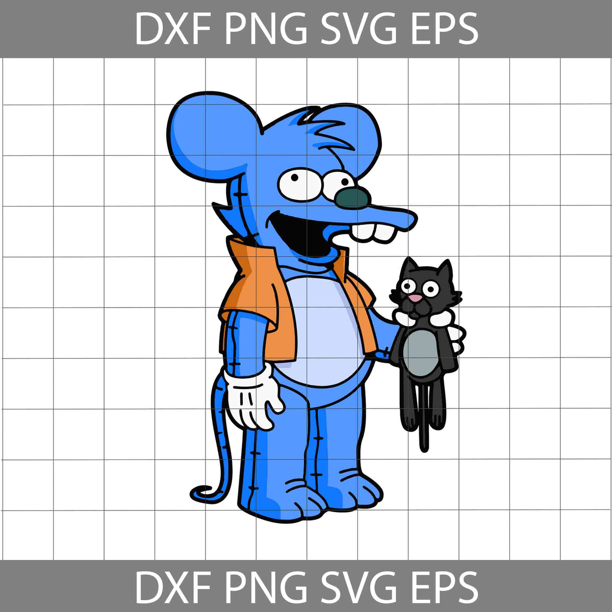 Itchy And Scratchy Svg, The Simpons Svg, cartoon Svg, Halloween Svg ...