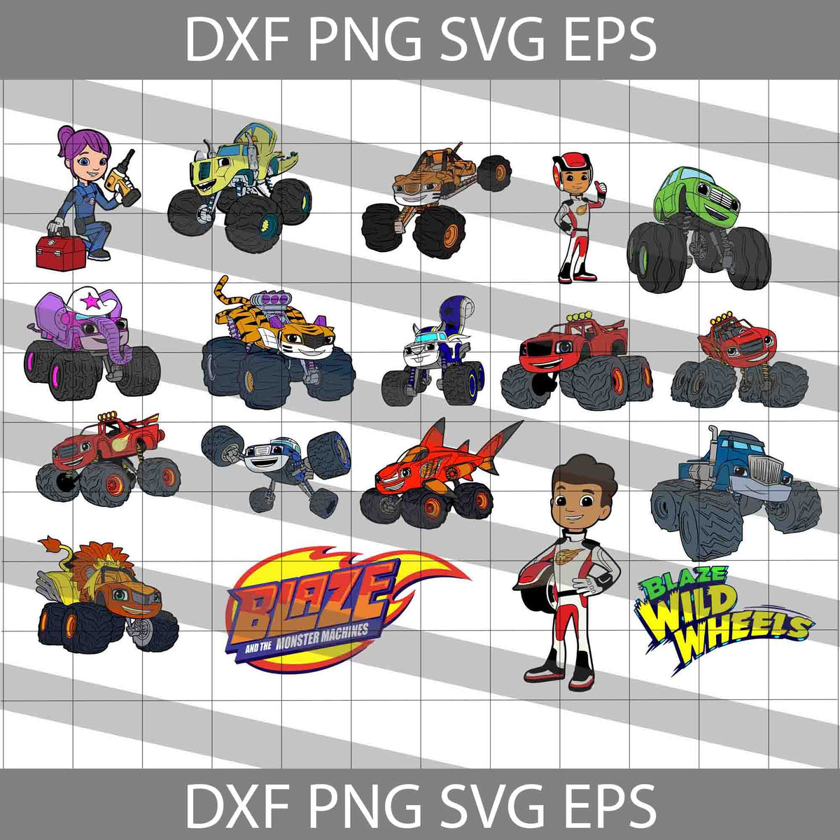 Blaze and The Monster Machines svg, Blaze svg, car race svg, crciut ...