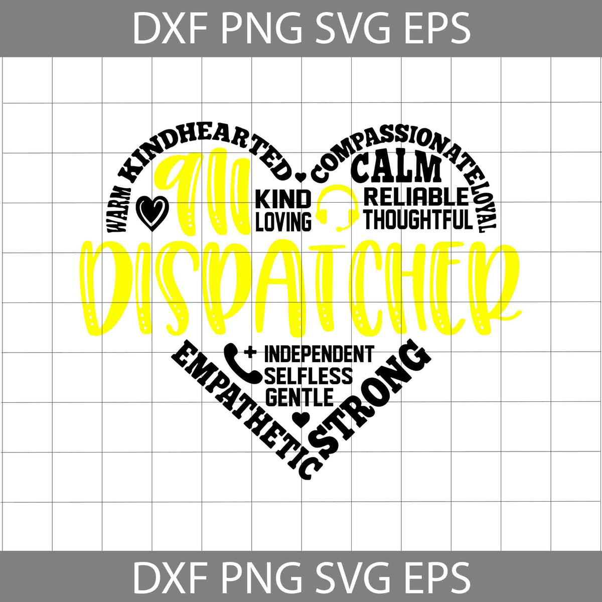 Dispatcher heart svg, Dispatcher Svg, job svg, cricut file, clipart ...