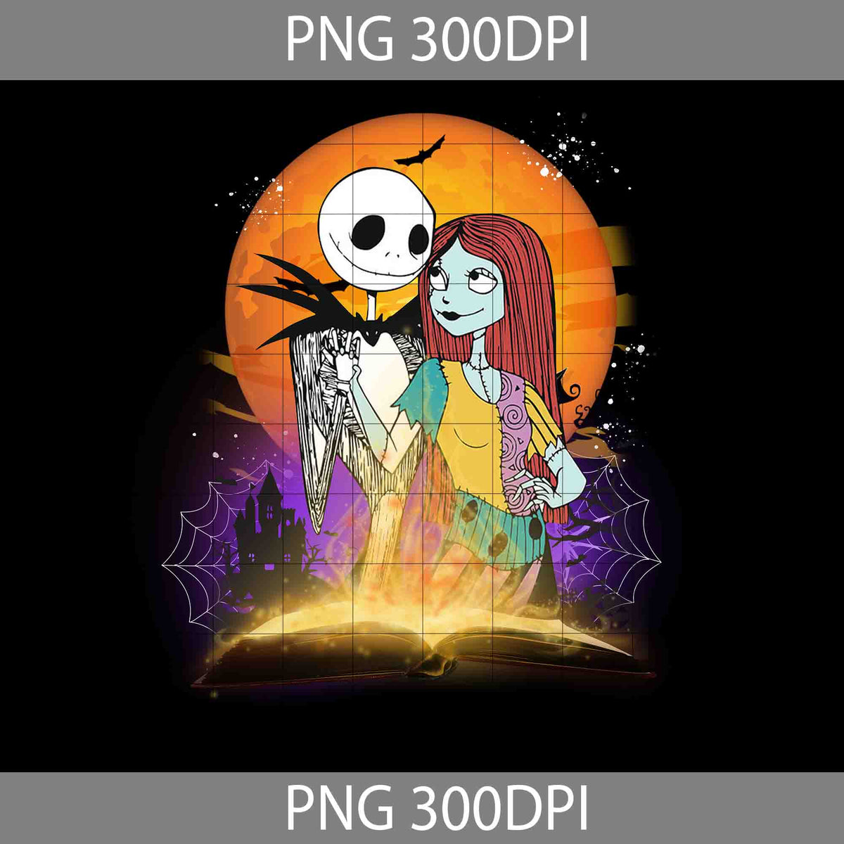Jack Skellington And Sally Book Png, The Nightmare Before Christmas Png ...