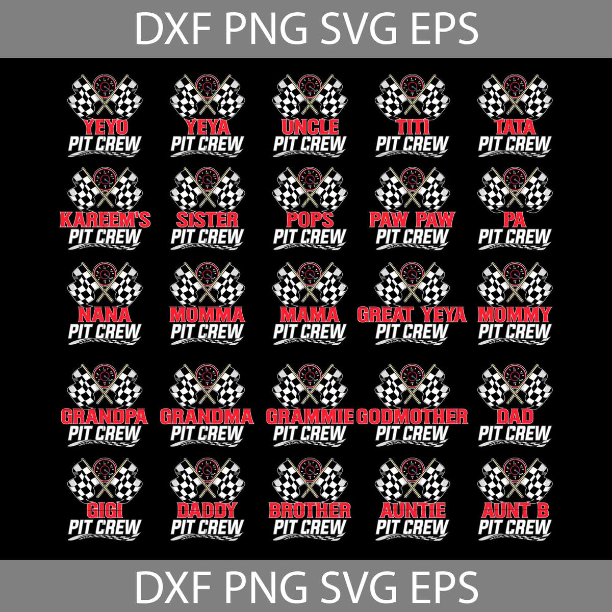 Mommy Pit Crew SVg, Daddy Pit Crew Svg, Sister Pit Crew Svg, Brother ...