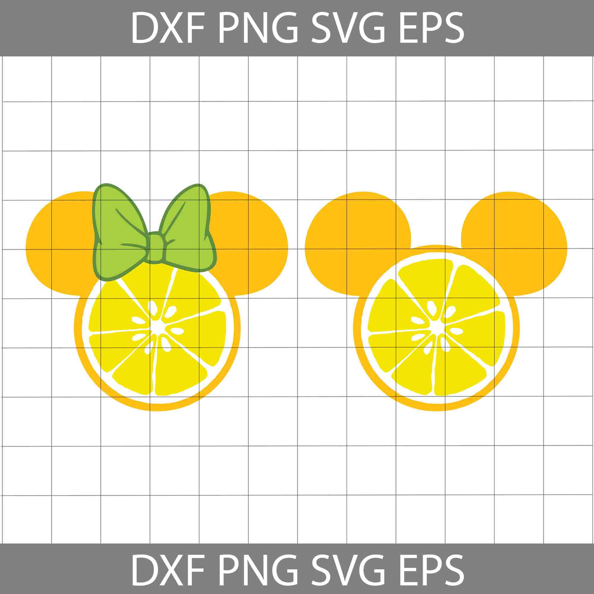 Lemon Mickey Minnie Mouse Svg, Mickey Svg, Lemon Svg, Minnie Mouse Ears ...