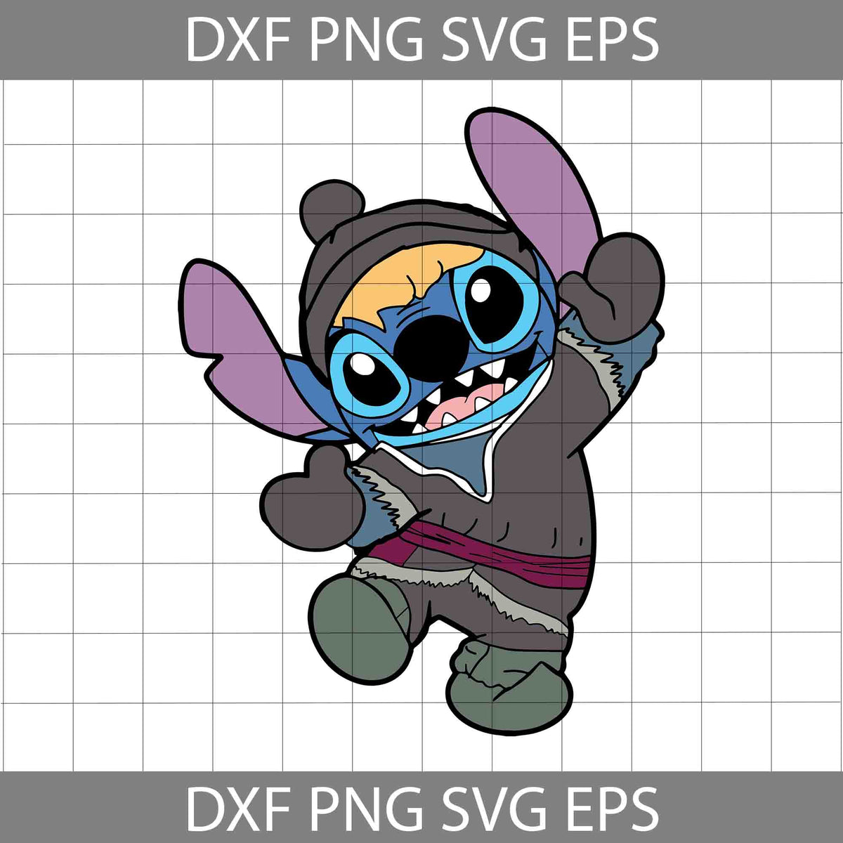 Stitch Inspired Kristoff Svg, Frozen Svg, Cartoon Svg, Cricut File ...