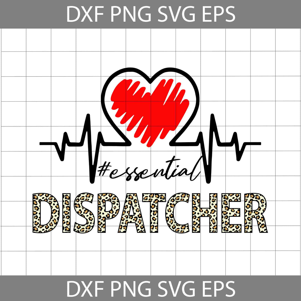 Heartbeat Essential Dispatcher Svg, Dispatcher, Jobs Svg, cricut file ...