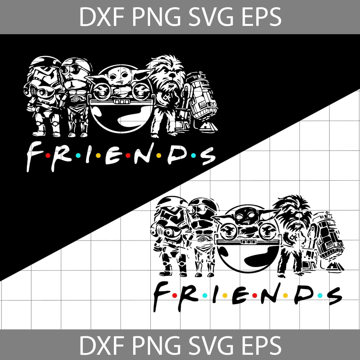 Friends svg, Cute Svg, friends svg, cartoon svg, cricut file, clipart ...