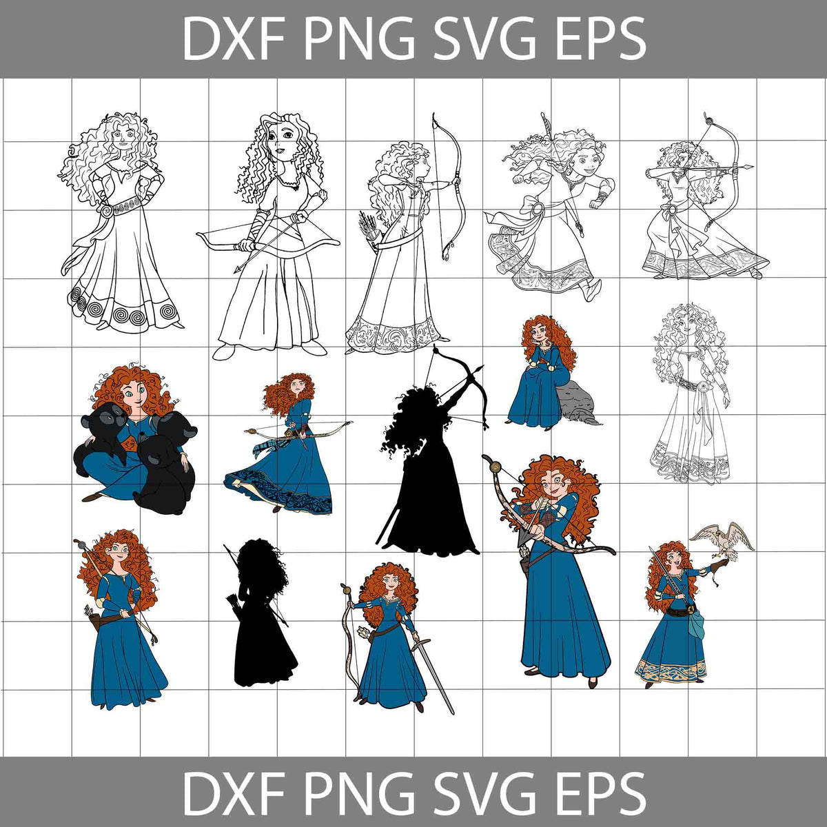 Merida Svg, Bundle, Cricut File, Clipart, Svg, Png, Eps, Dxf | Svgspecial