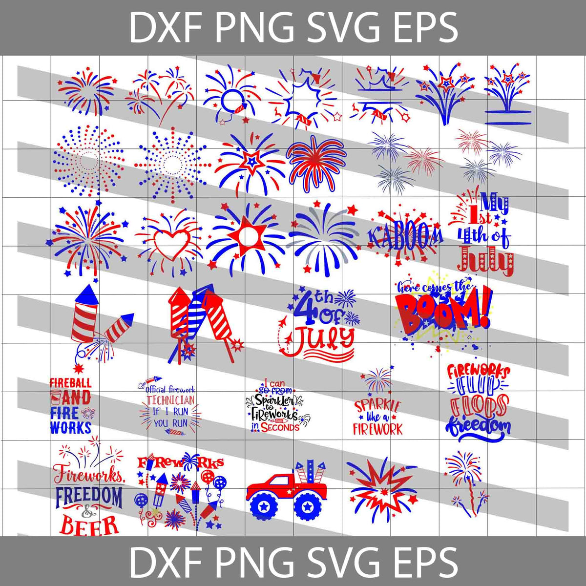 Fireworks Svg, Monogram Quotes, Bundle, 4th of july, America svg ...